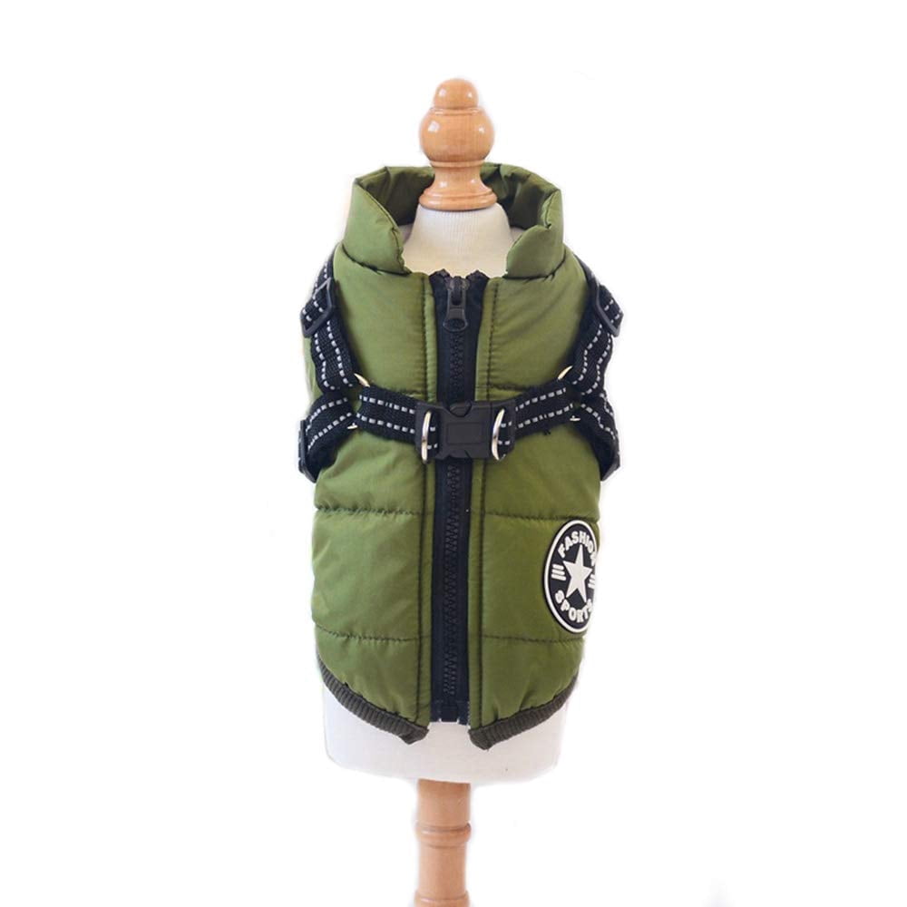 Small Dog Jacket, Dog Coat Harness Winter Warm Vest Jacket Waterproof ...