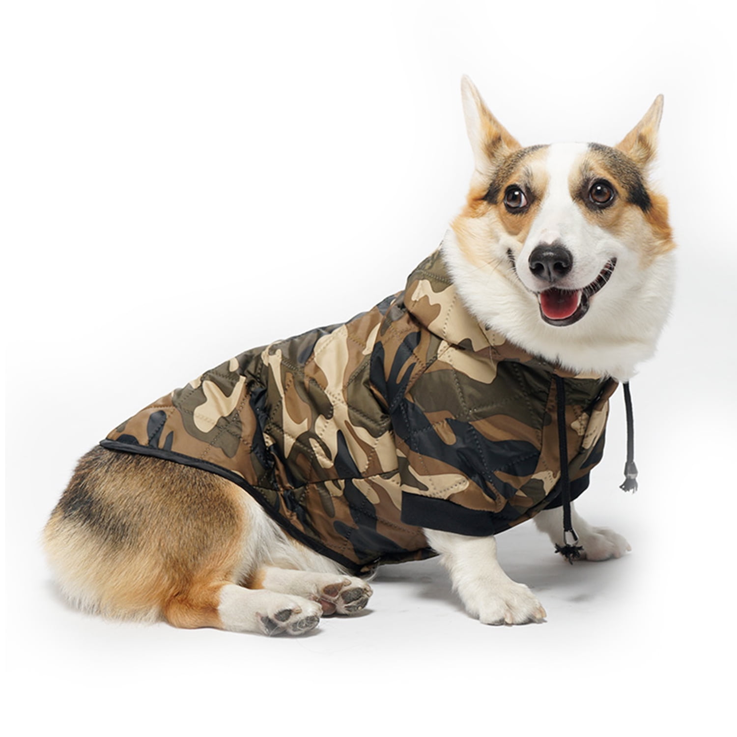 Small Dog Jacket Raincoat, Warm Windproof Camouflage Jacket for Dog ...