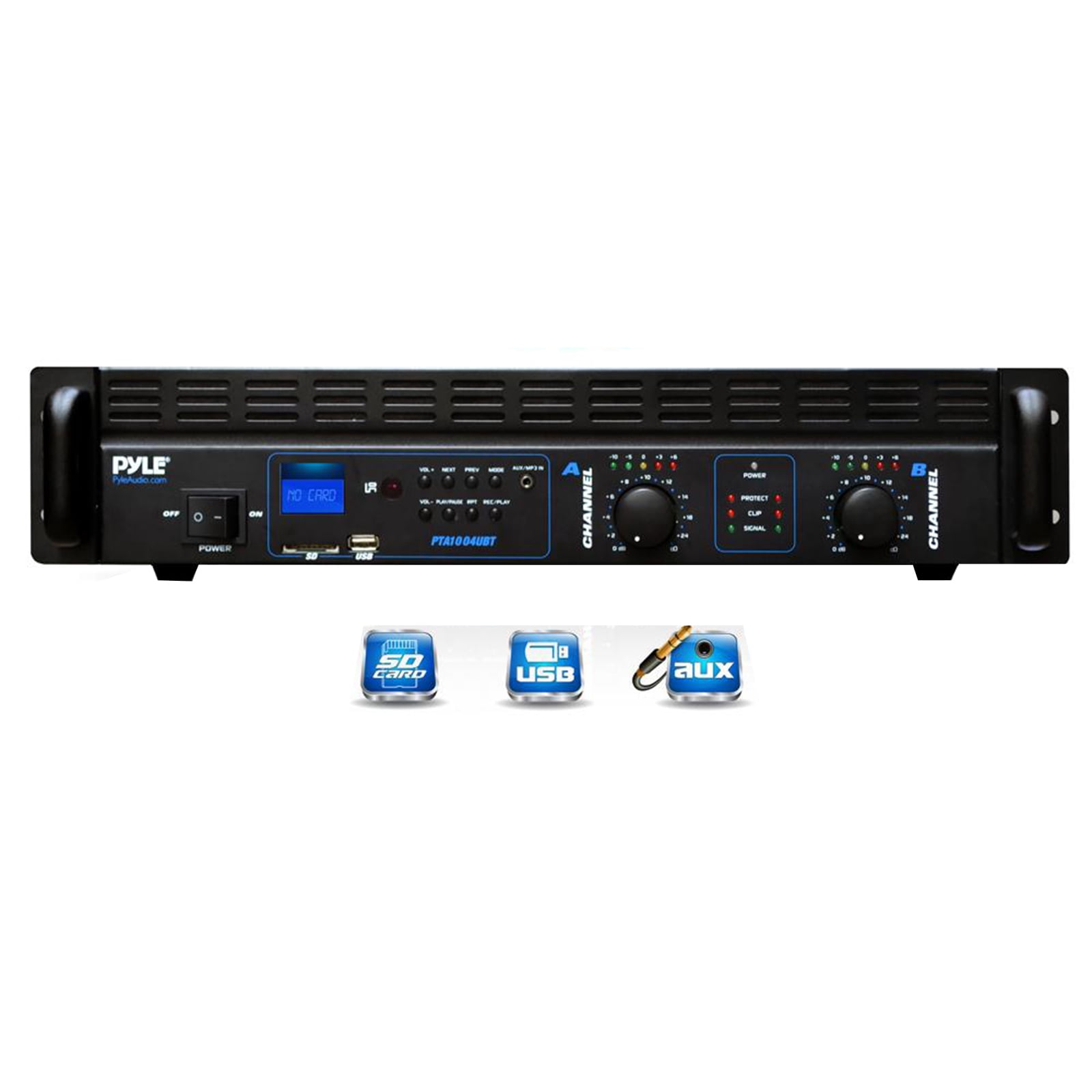 BT Bridgeable Power Amplifier, MP3/USB/SD, Aux Input, 1000 Watt Amp ...