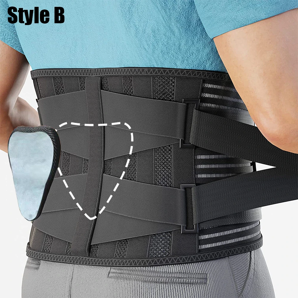 BT Elstiac Lumbar Back Belt Waist Support Trainer Adjustable Lumbar Pad ...