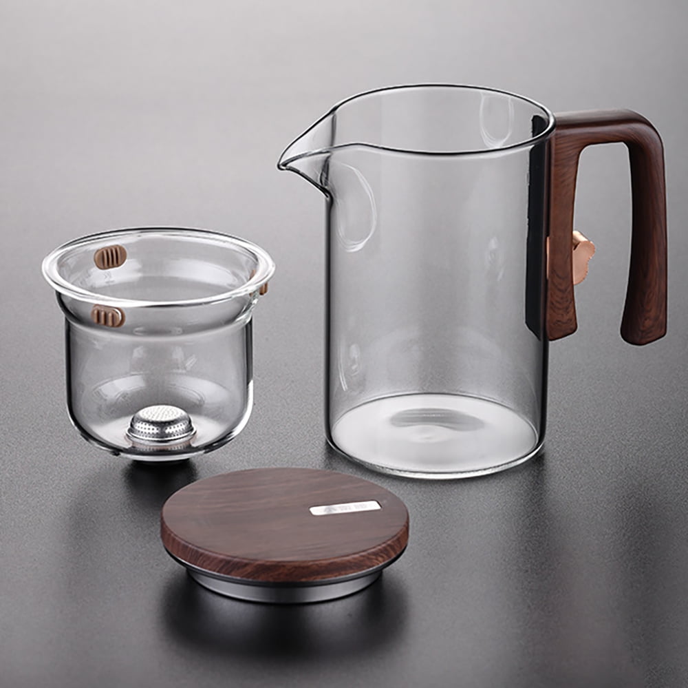 BT Glass Tea Pot Kettle Infuser 520ML/720ML Teapot Water Separation ...