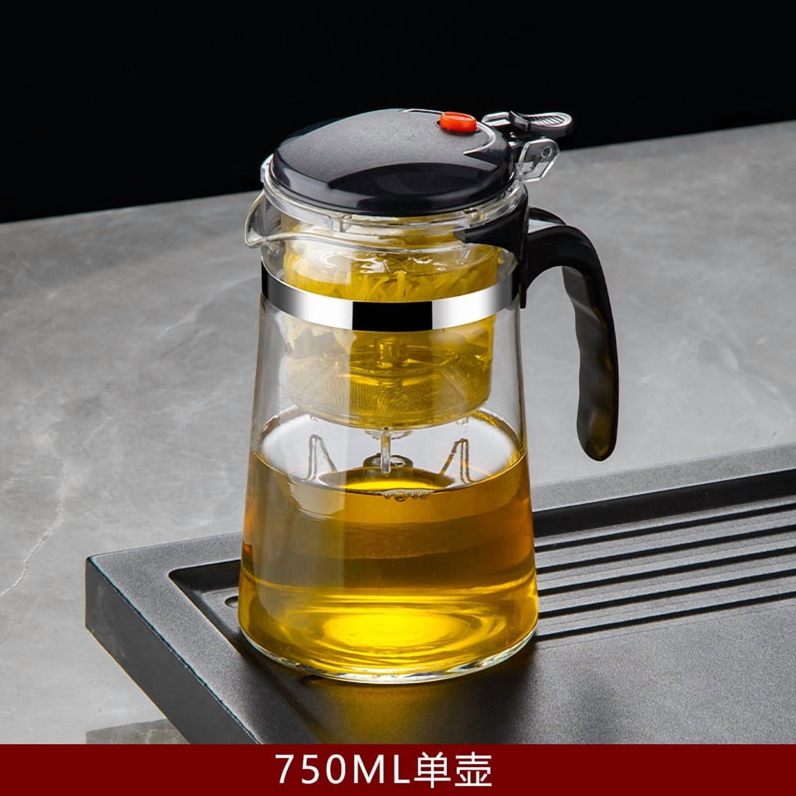 BT HMLOVE Heat Resistant Glass Teapot Puer Kettle Tea Infuser Filter ...