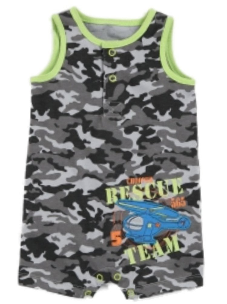 BT Kids Infant Boys Black Camo Romper Baby Helicopter Bodysuit 0-3m ...