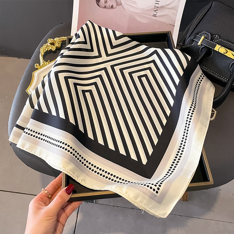 BT Latest Design lady Silk Satin Scarf Women Handkerchief stripe ...