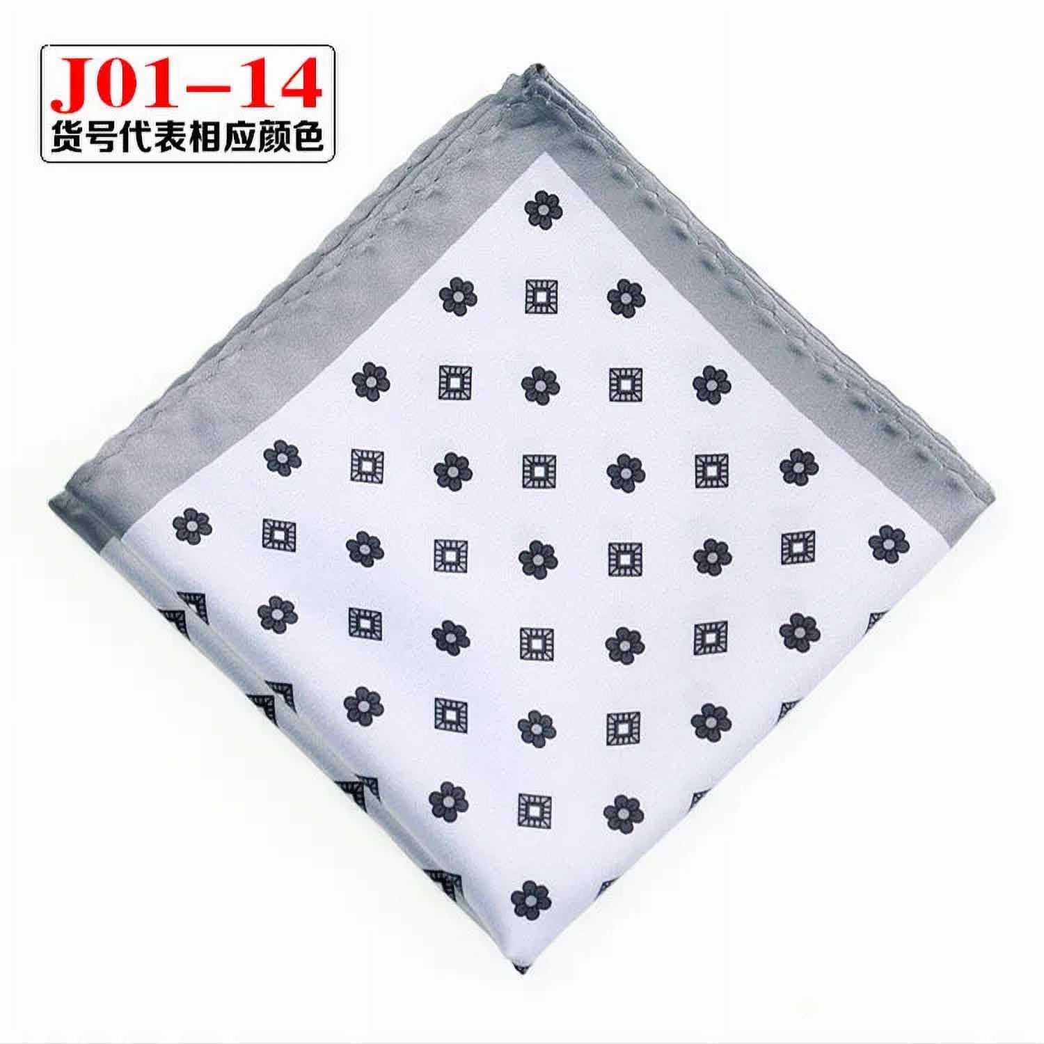 BT Men Pocket Square Print Real Satin Small Square Scarf Gentleman ...