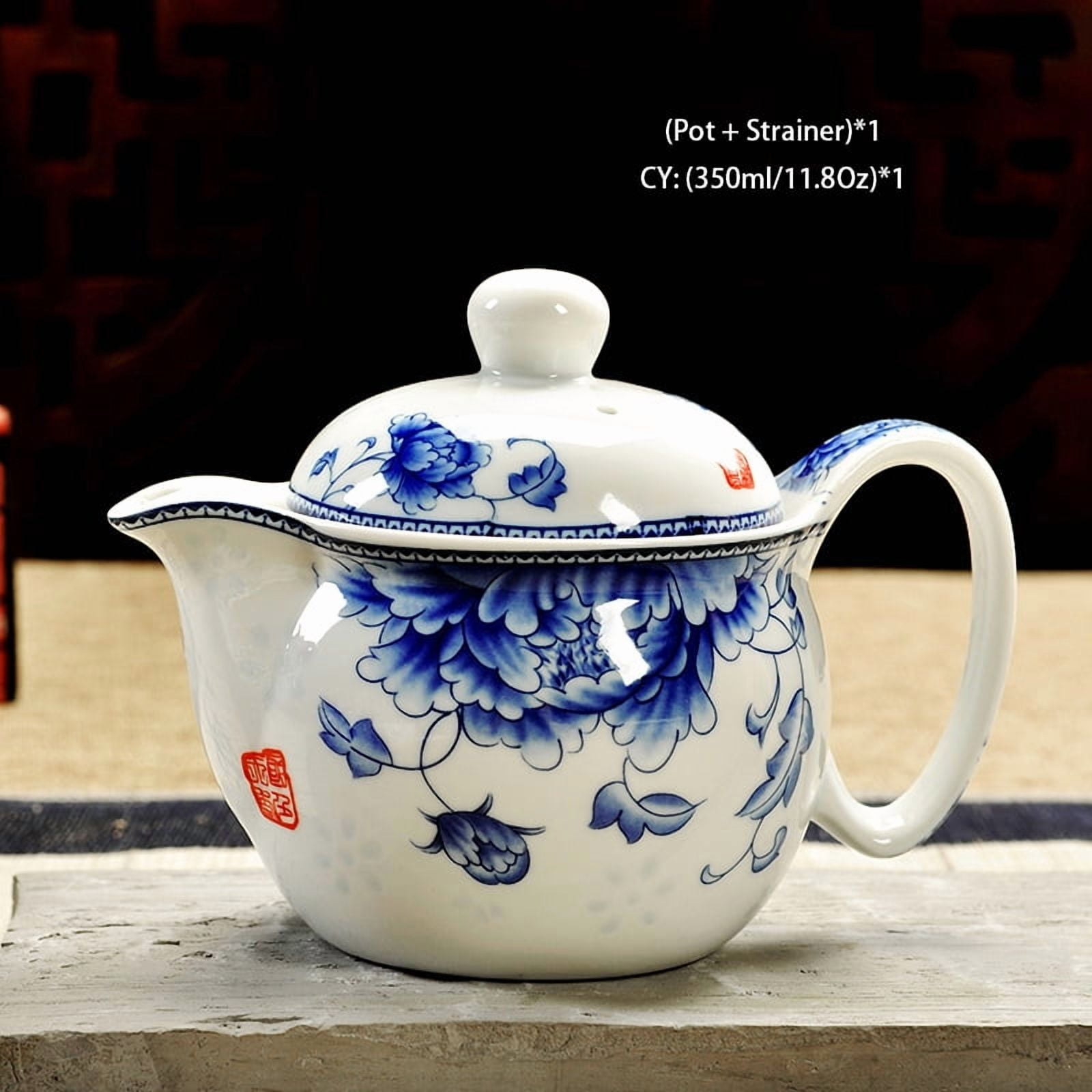 BT Retro Chinese Kung Fu Ceramic Teapot with Strainer Handmade Dragon ...