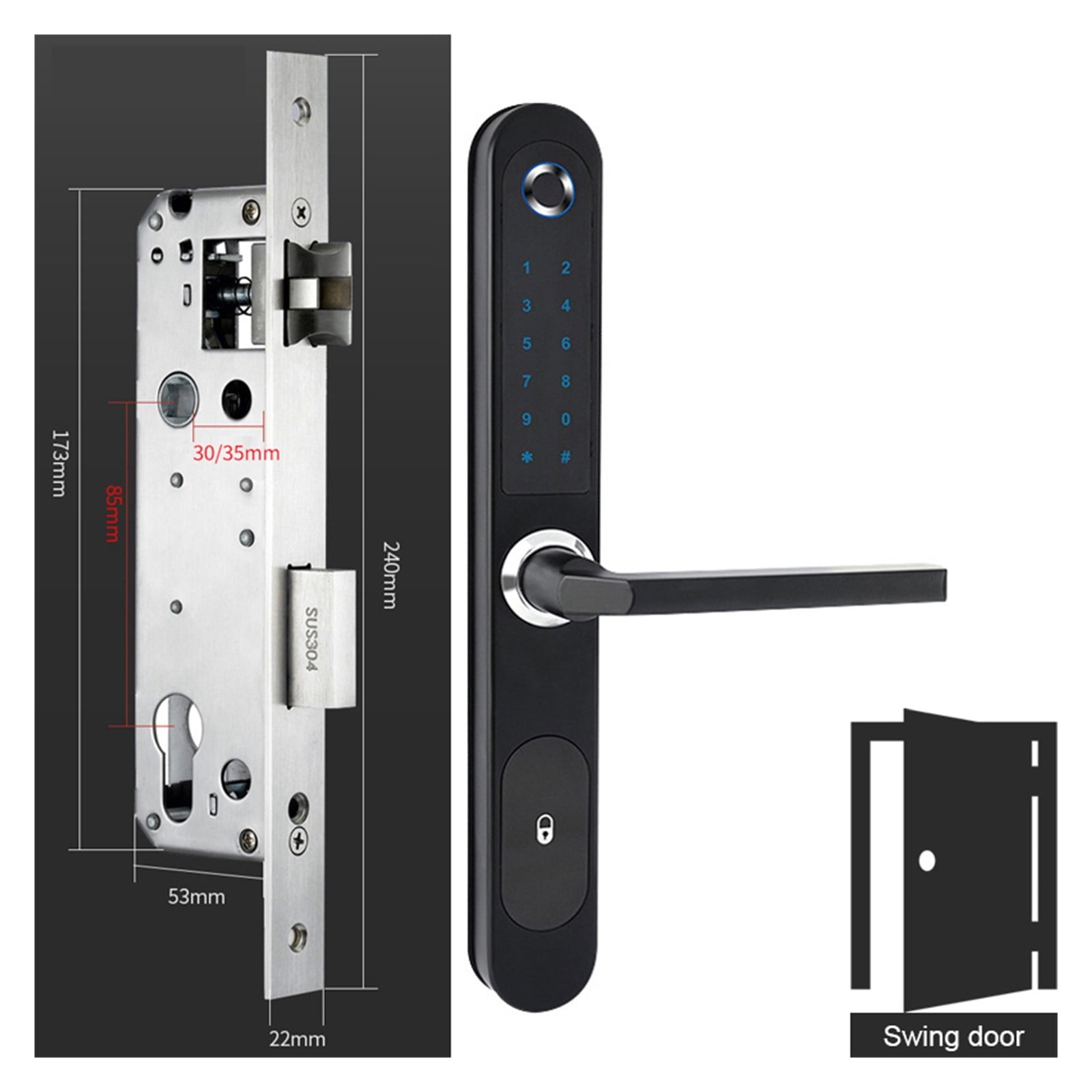 BT Smart lock for Tuya Broken bridge fingerprint lock Biometric ...