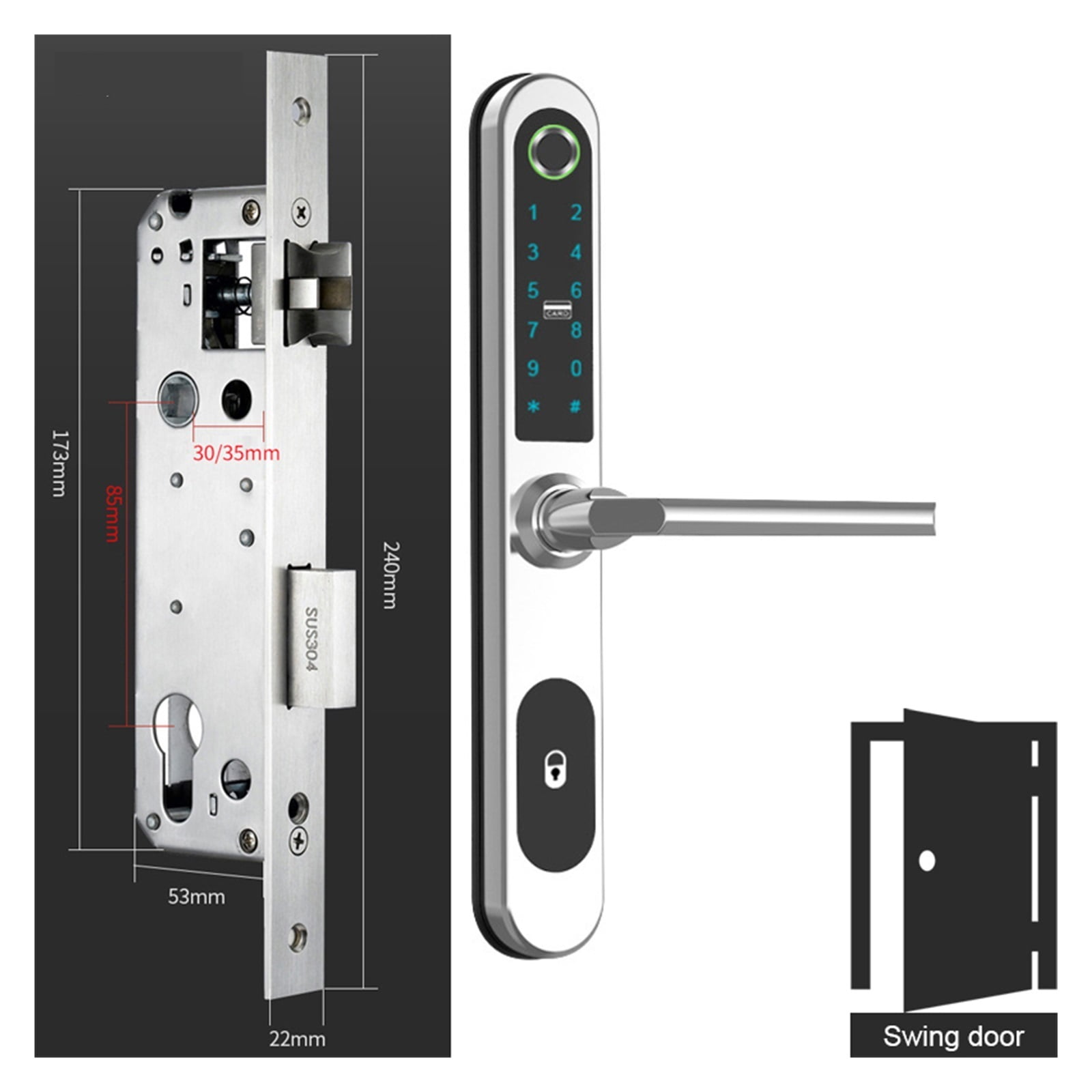 BT Smart lock for Tuya Broken bridge fingerprint lock Biometric ...