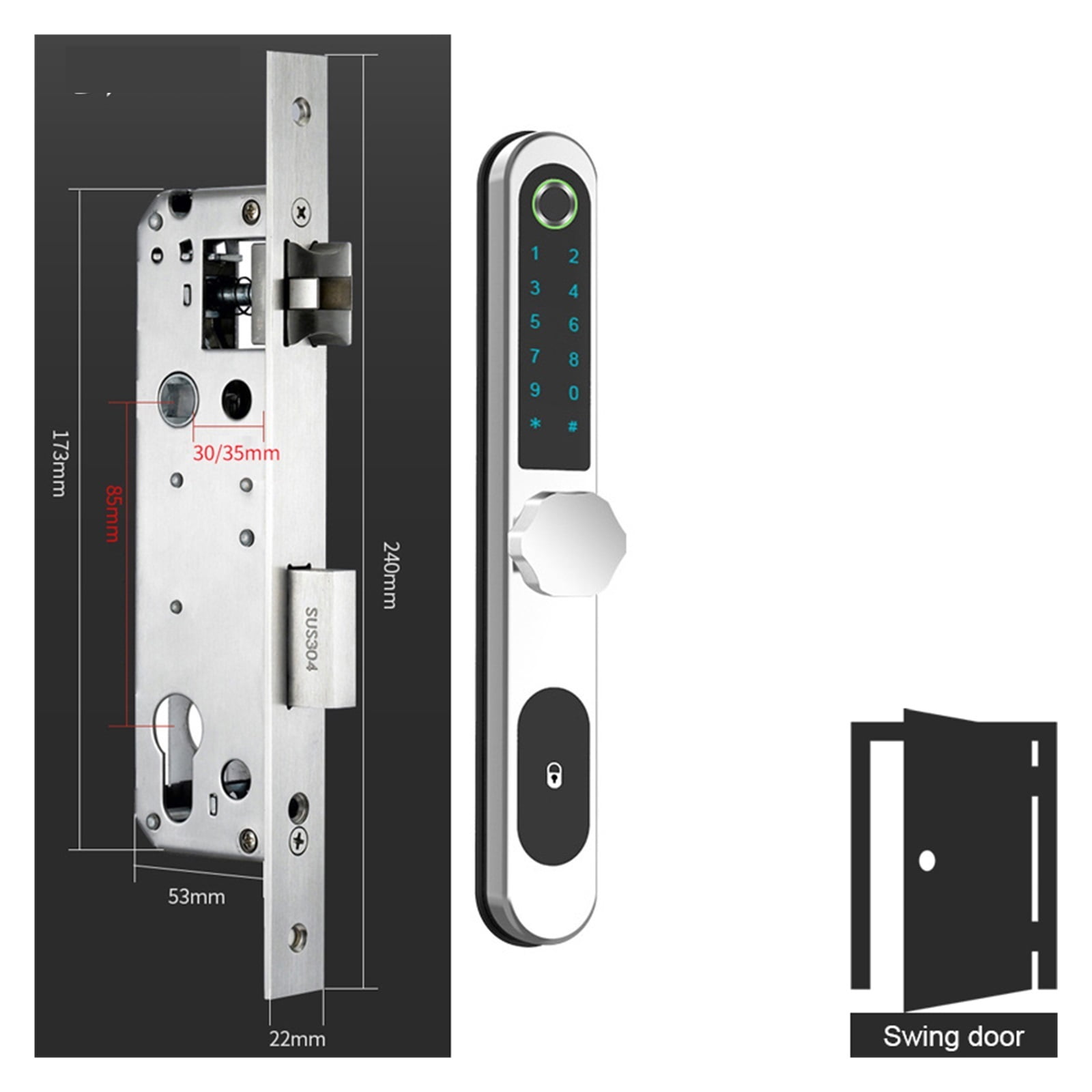 BT Smart lock for Tuya Broken bridge fingerprint lock Biometric ...