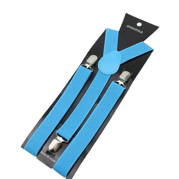 BT Solid Color Unisex Suspenders Clip-on Buckle Men Straps Adjustable ...