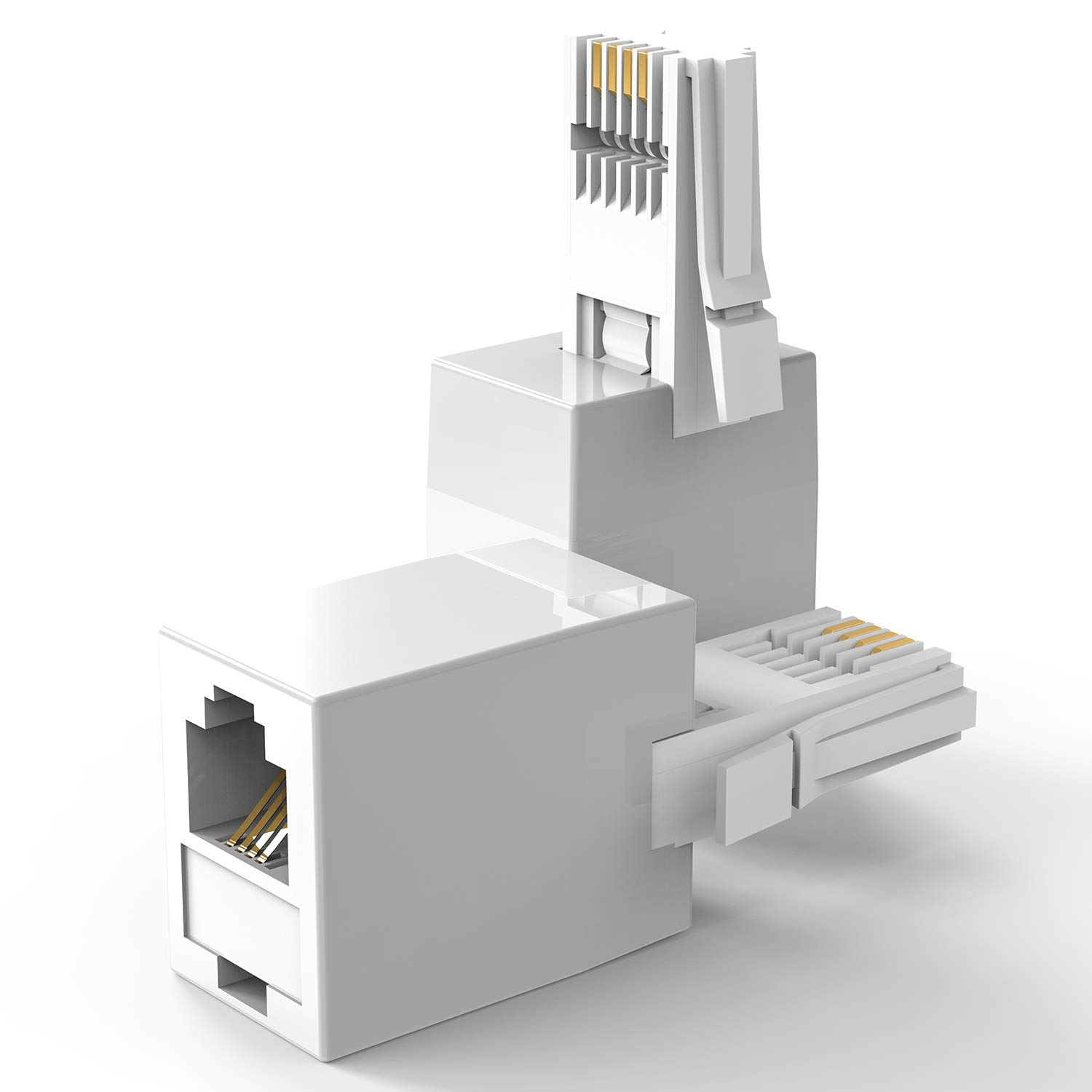 BT Telephone Line Adapter RJ11 Socket Female Jack to BT Male Plug 2 ...