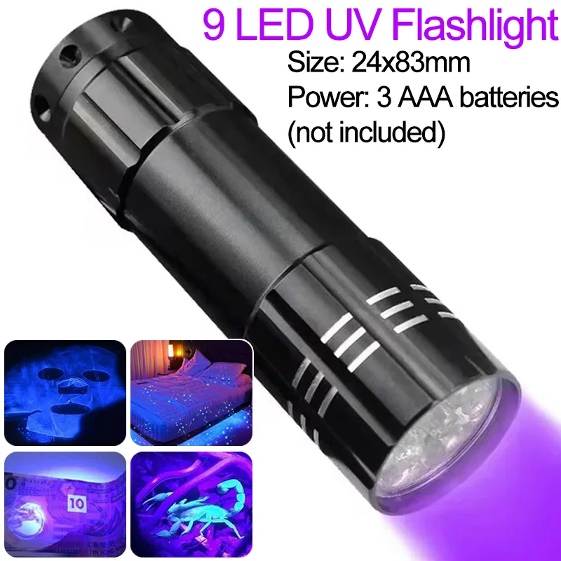 BT UV Flashlight LED Ultraviolet Torch Zoomable Mini Ultra Violet ...