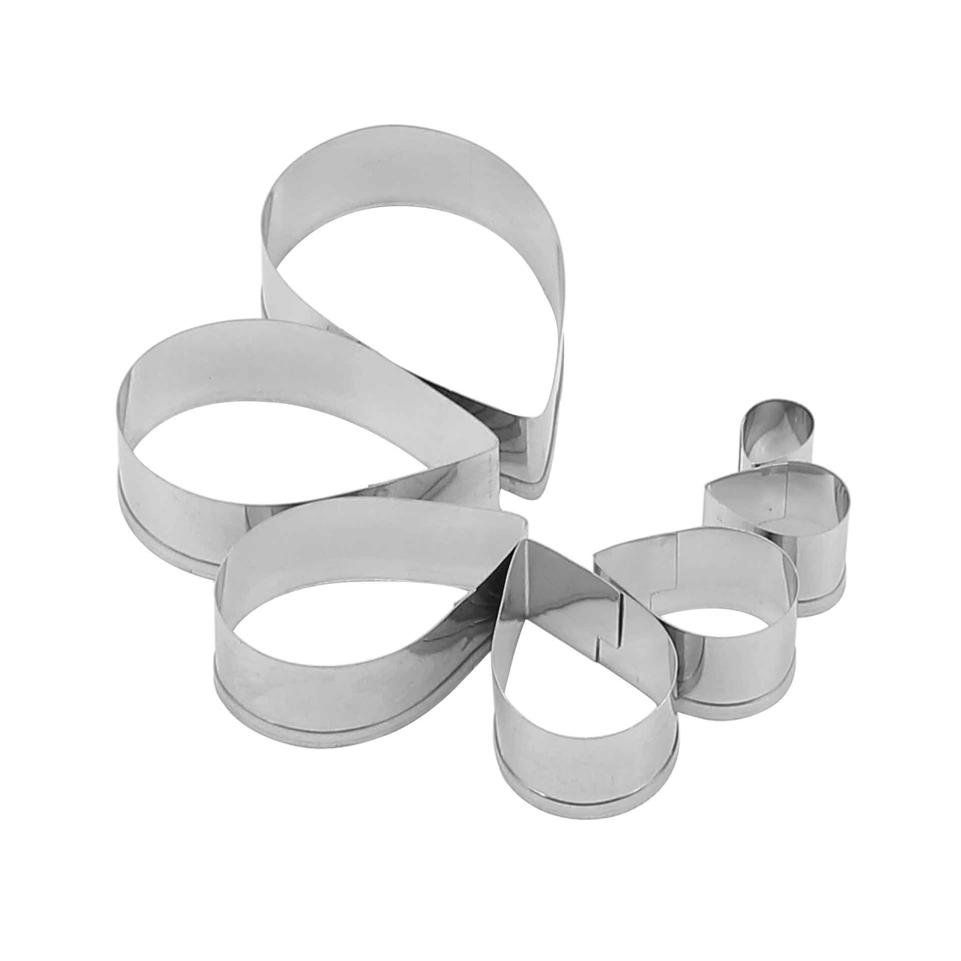 BT02 7pcs/set Stainless Steel Rose Petal Cake Cookie Cutter Mold Pastry ...