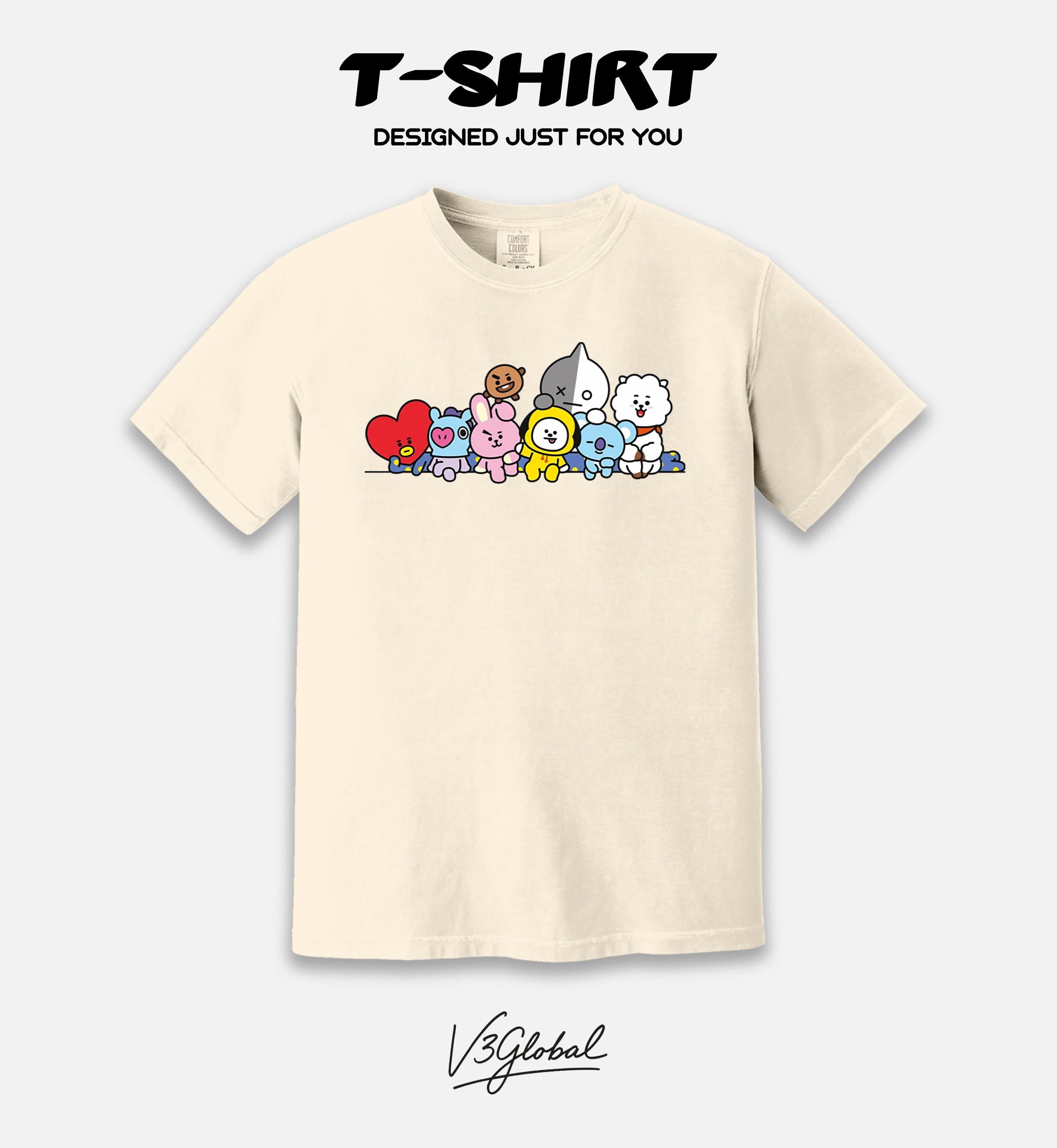 BT21 Characters BTS Army Kpop Jungkook Jimin S Comfort Color T-Shirt, for men & women, up to ...