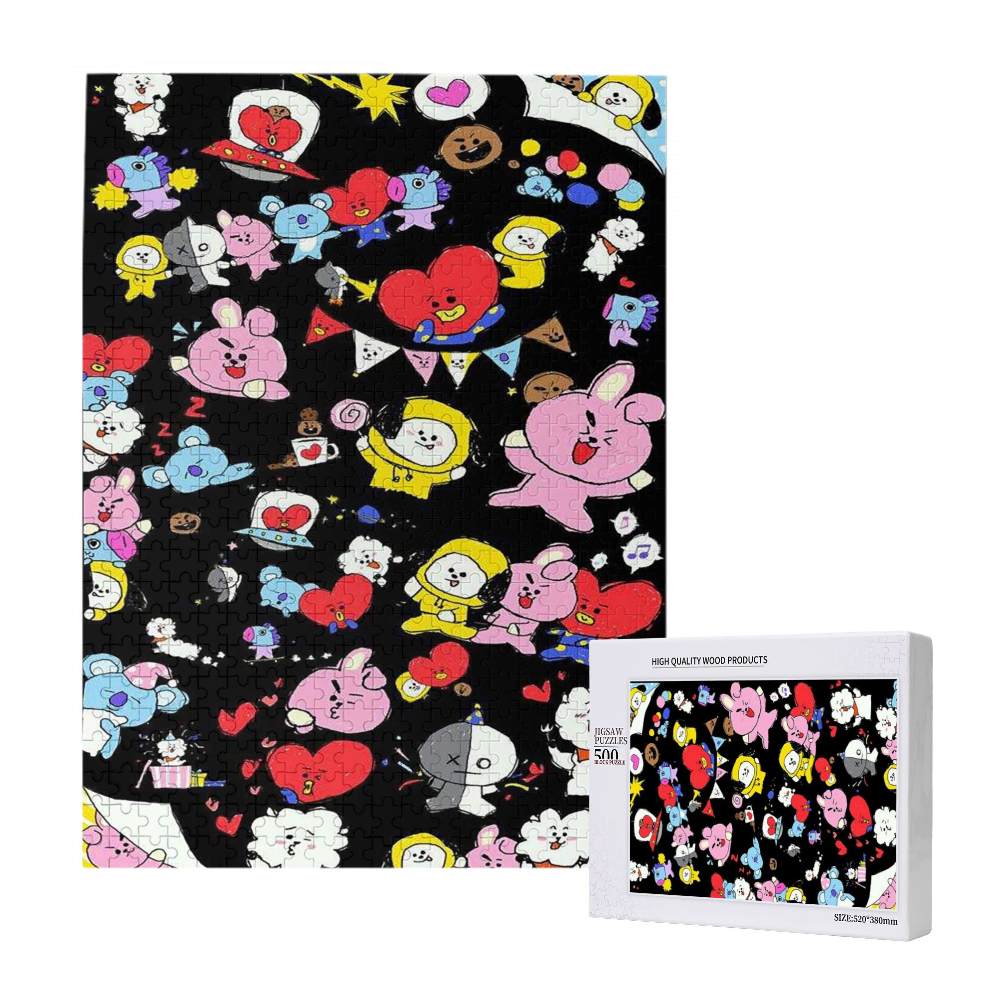 BT21 Cute 500 Piece Jigsaw Puzzle Puzzle for Adults Child and Families ...