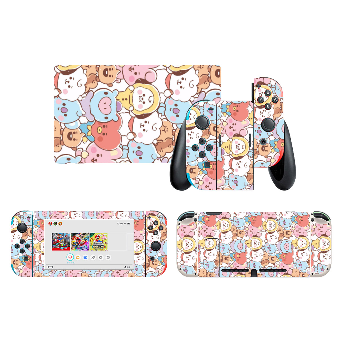 BT21 Game Switch Skin - Anime Cartoon Game Sticker, No Bubble ...