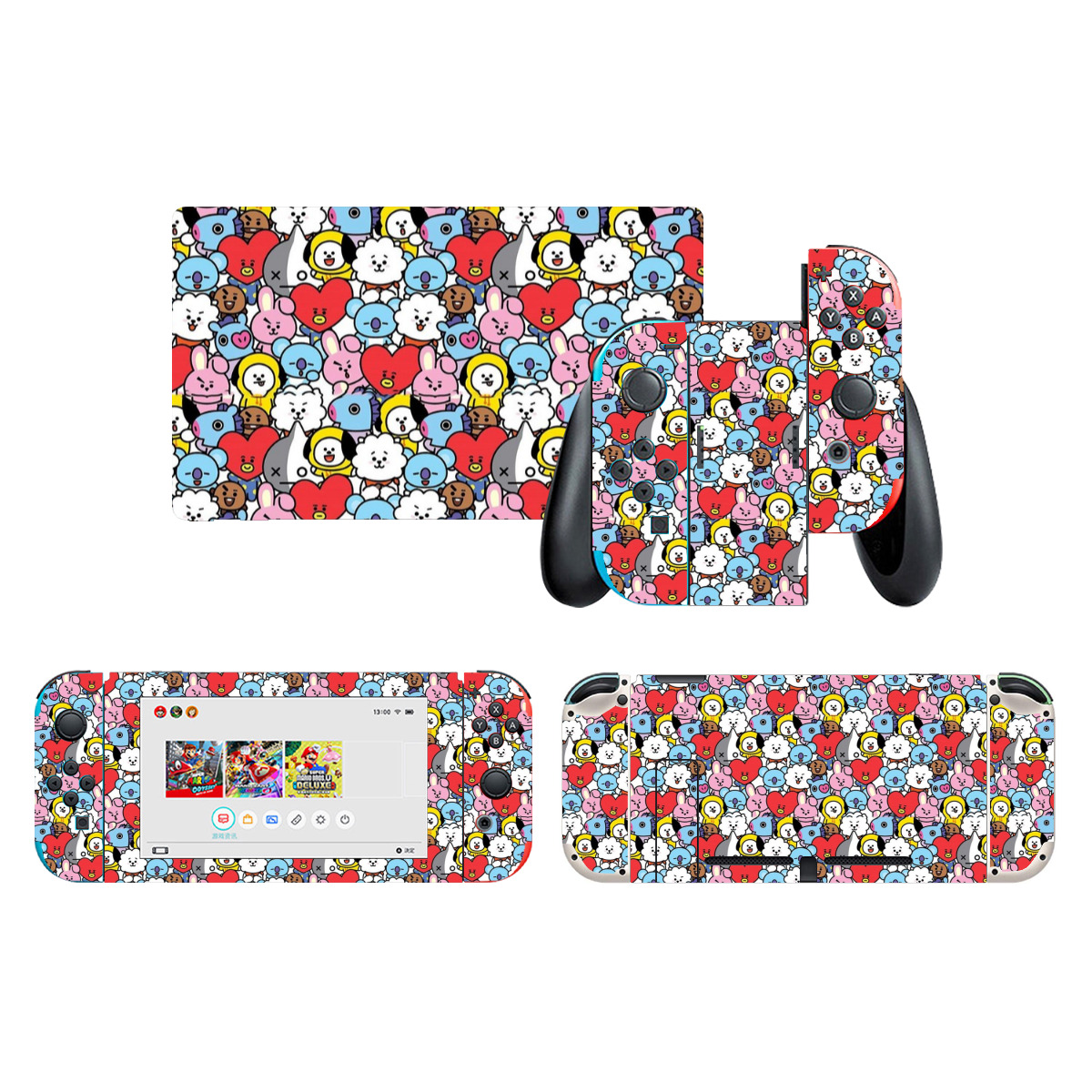BT21 Game Switch Skin - Anime Cartoon Game Sticker, No Bubble ...