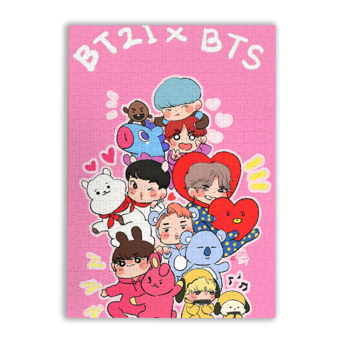 BT21 Jigsaw Puzzle 500 Pieces, Cartoon Perfect Interlocking Dust-Free ...