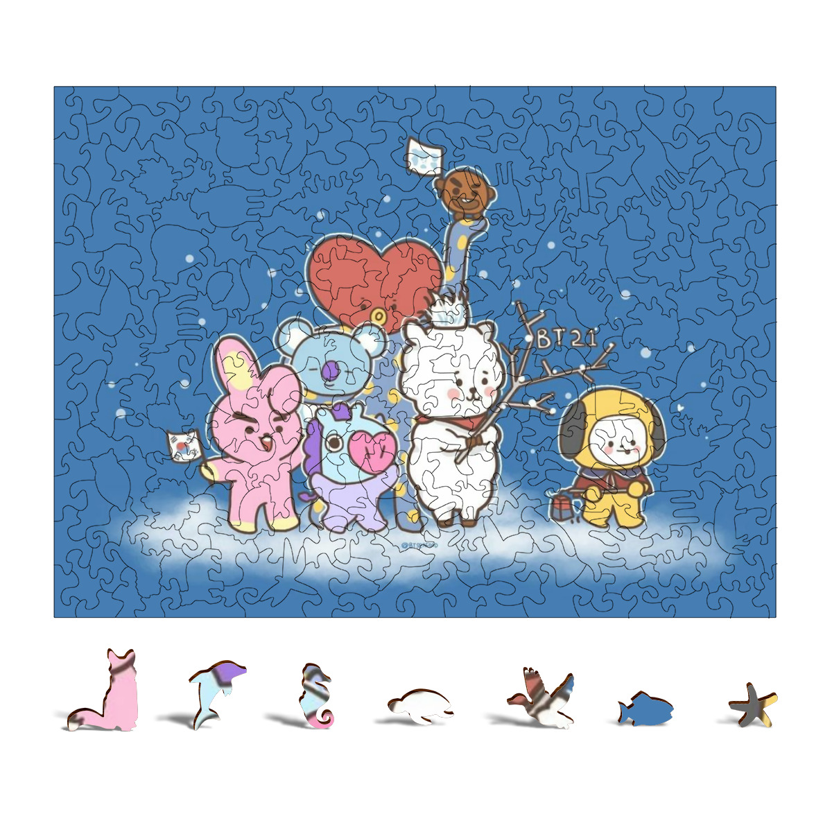 BT21 Jigsaw Puzzles for Teens and Adults, for Boys and Girls,15”x11 ...