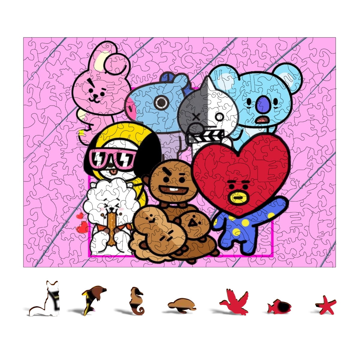 BT21 Jigsaw Puzzles for Teens and Adults, for Boys and Girls,15”x11 ...