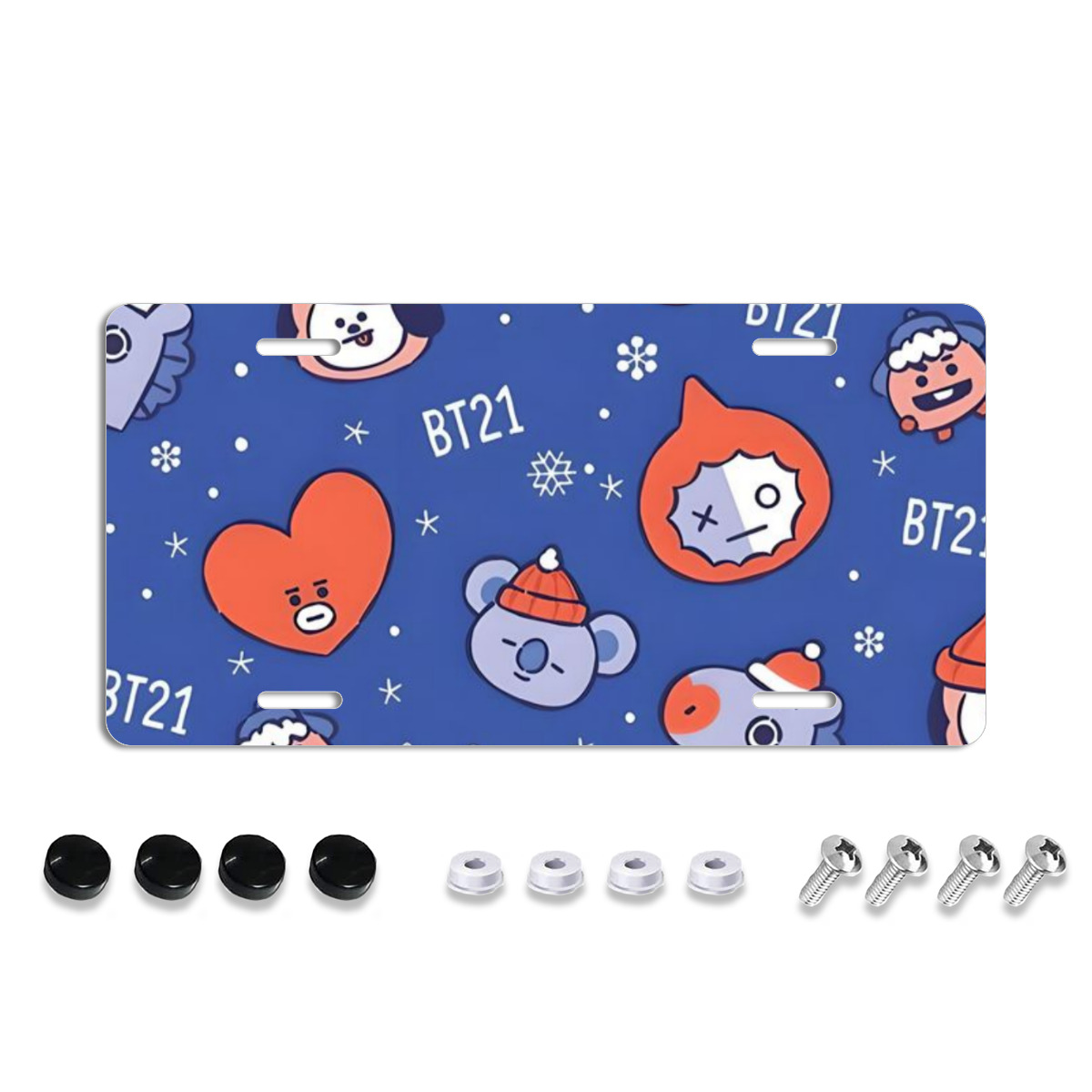 BT21 License Plate Cover Personalized Car License Plate Metal Sign ...