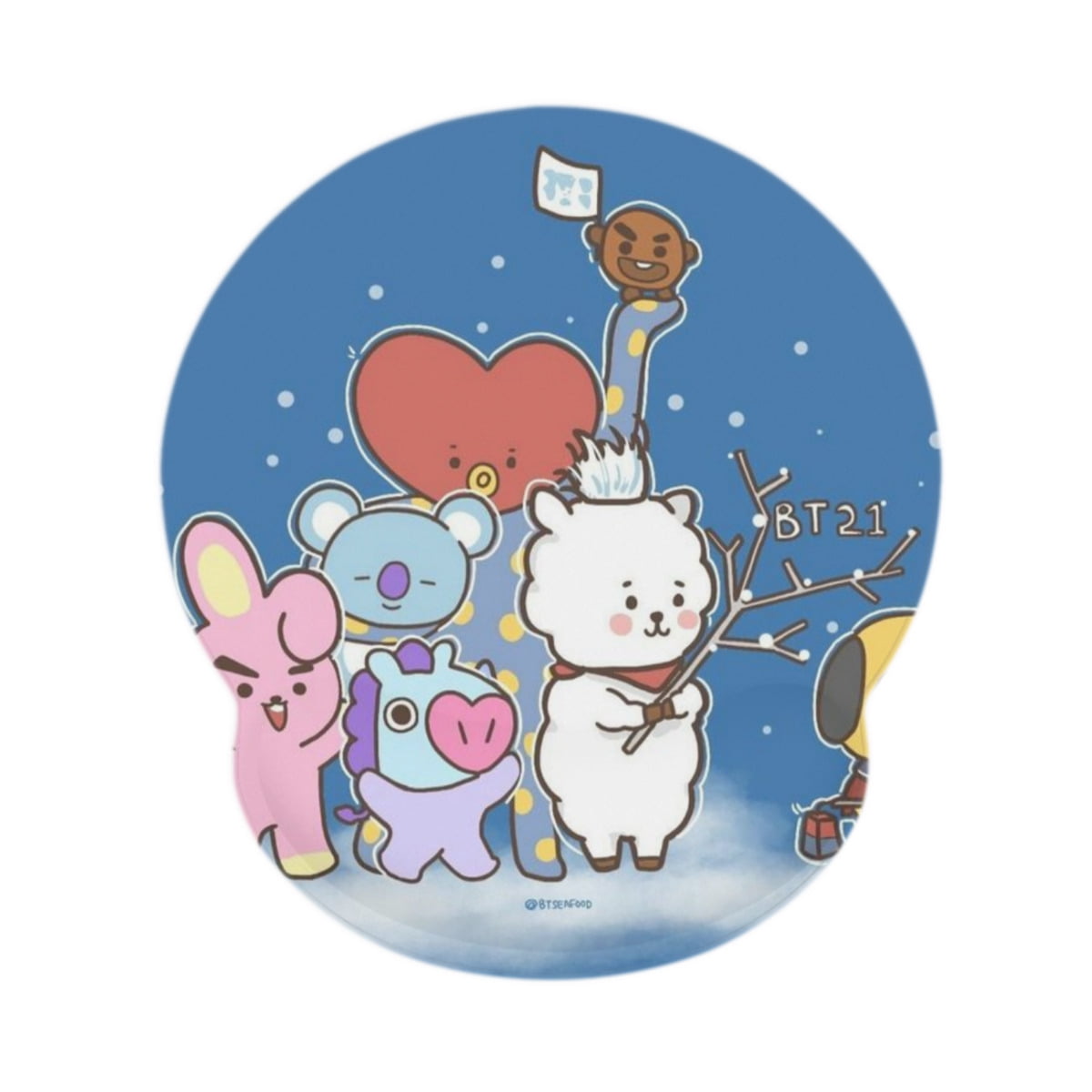 BT21 Mouse Pad Wrist Support Game Accessory Pad Cute Design Mouse Pad ...