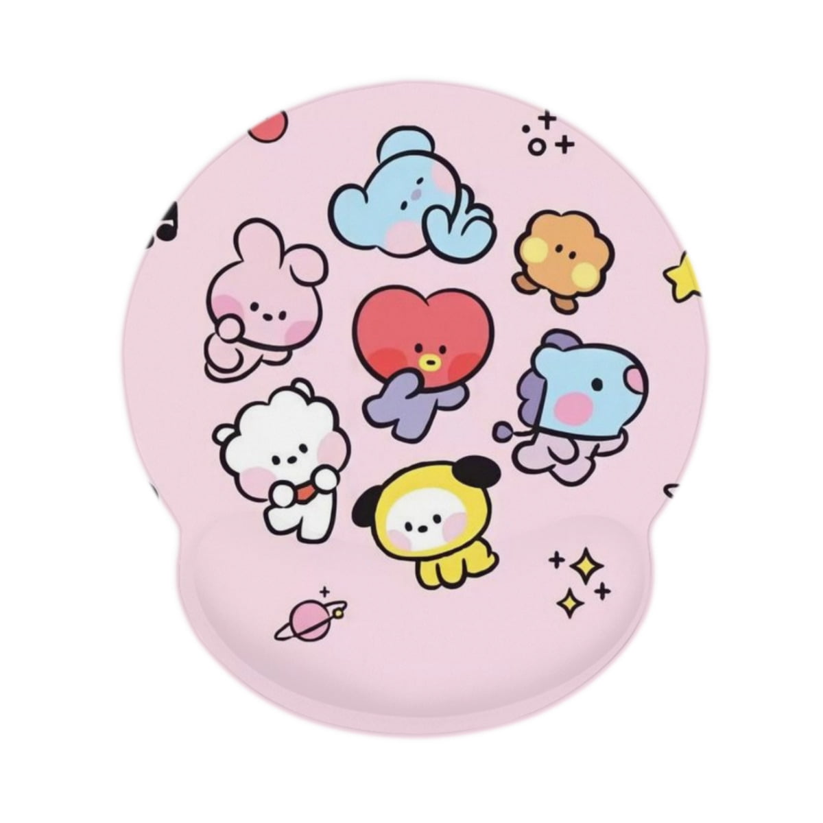 BT21 Mouse Pad Wrist Support Game Accessory Pad Cute Design Mouse Pad ...