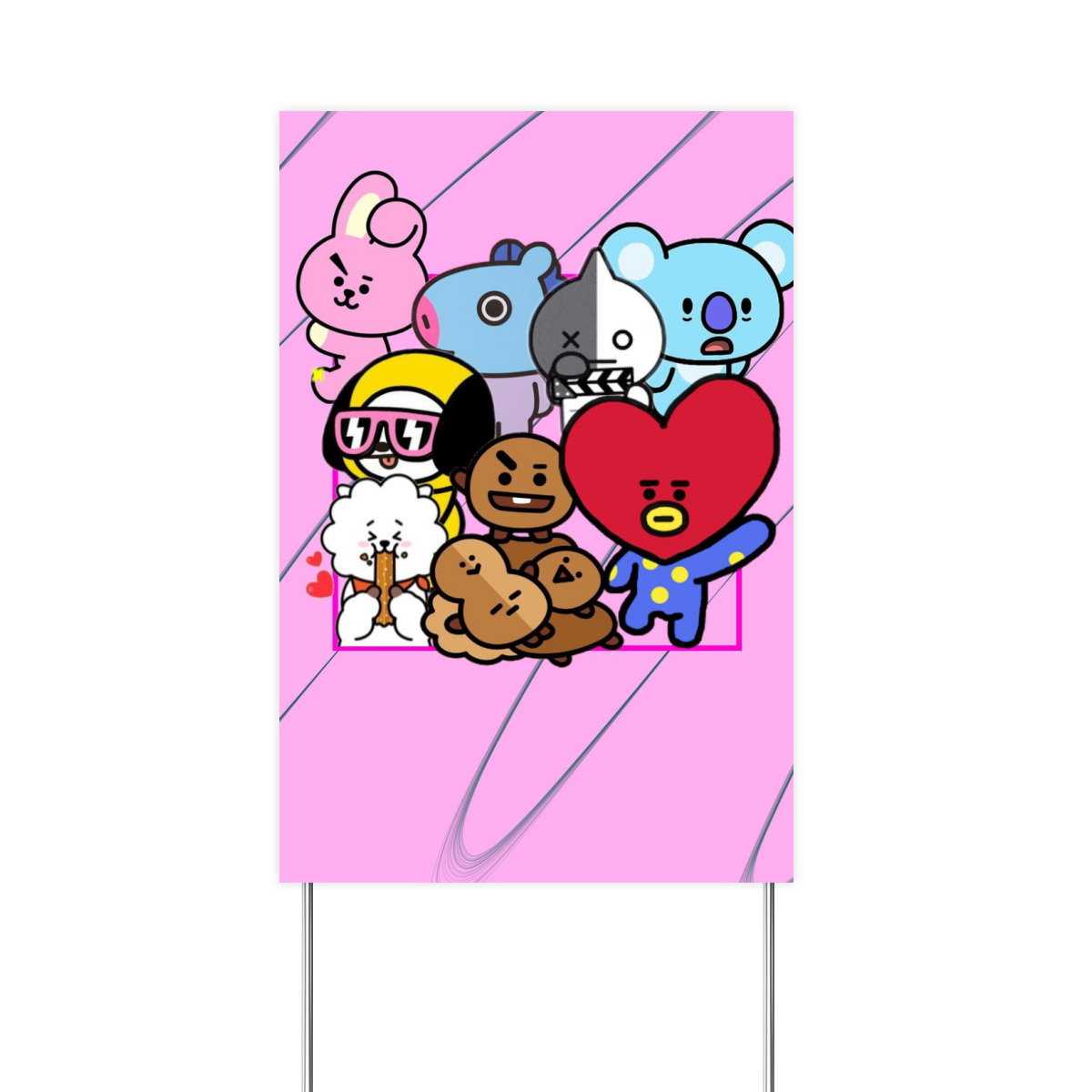 BT21 Sign Yard Garden Club Farm Bathroom Wall Decor Sign Poster Plaque ...