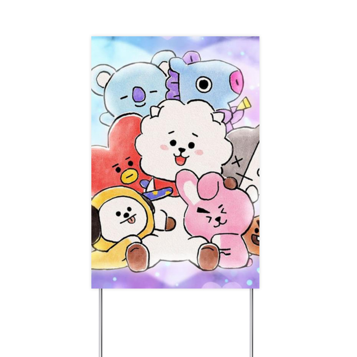 BT21 Sign Yard Garden Club Farm Bathroom Wall Decor Sign Poster Plaque ...
