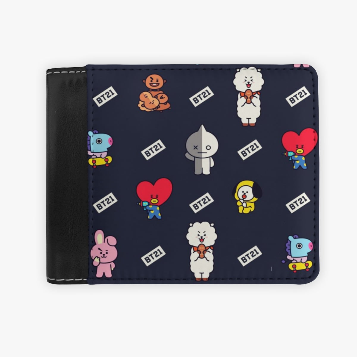 BT21 Slim Wallet for Men ID Window with RFID Blocking Front Pocket ...