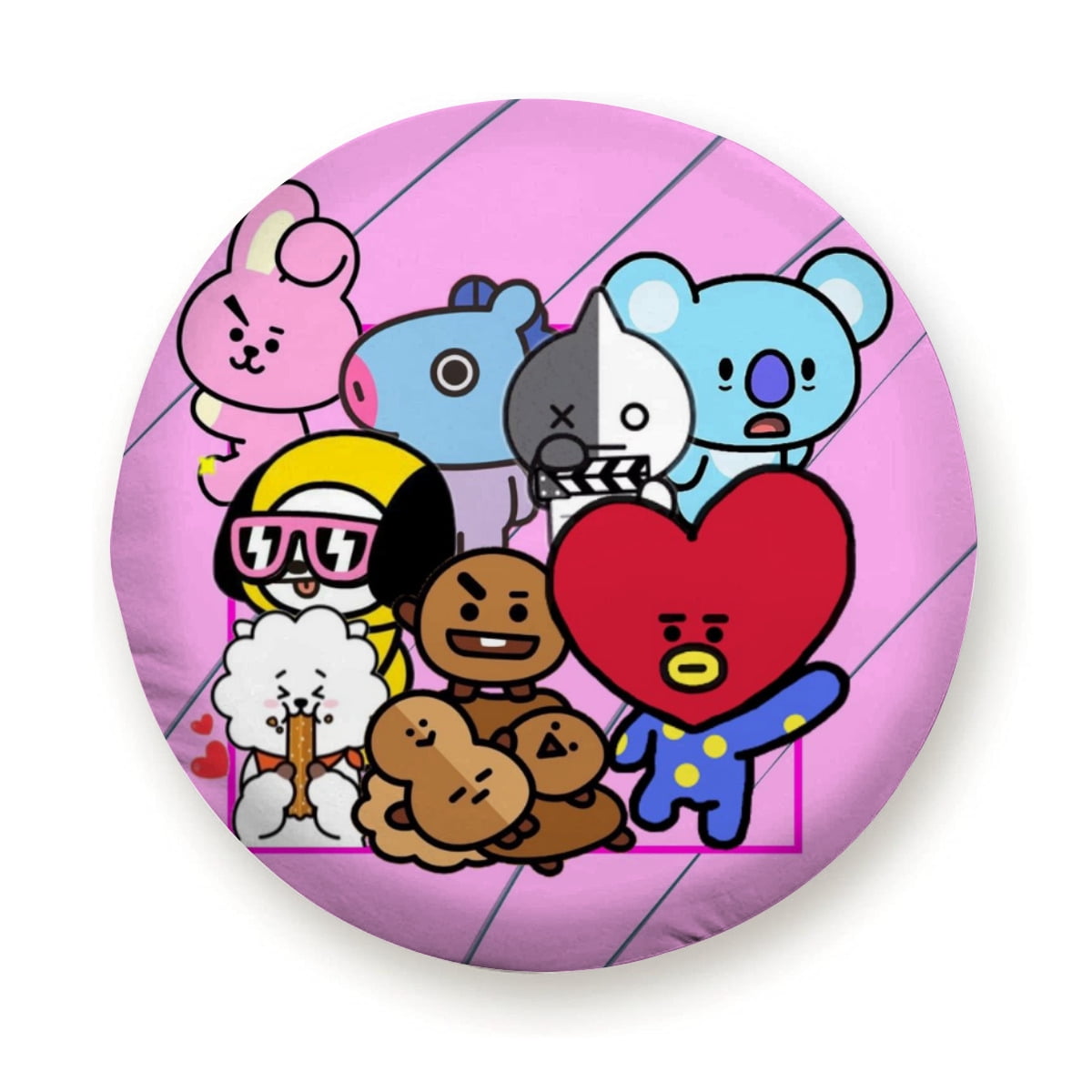 BT21 Spare Tire Cover Universal Tire Cover Dustproof Tire Protector ...