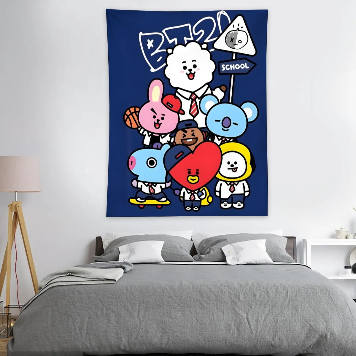 BT21 Tapestry 40 x 60 Inches With Vivid Colors Realistic Details Easy ...