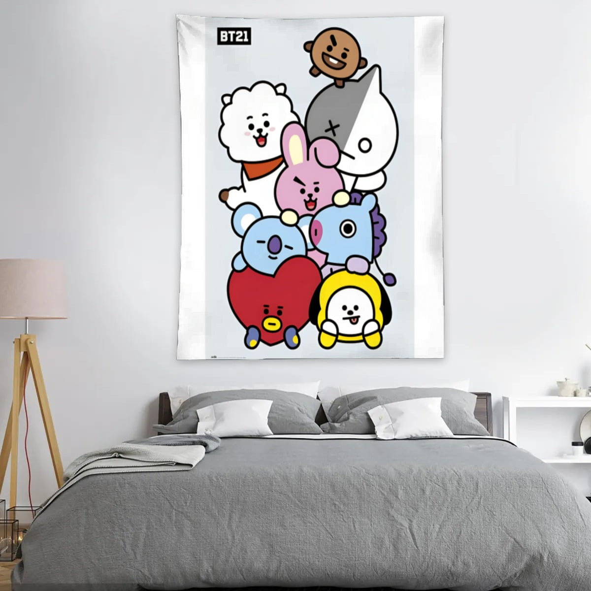 BT21 Tapestry Gift Wall Hanging Backdrop for Room Bedroom Girls Or Boys ...
