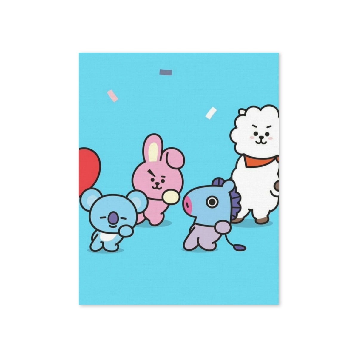 BT21 Unframed posters canvas art posters cartoon posters birthday gifts ...