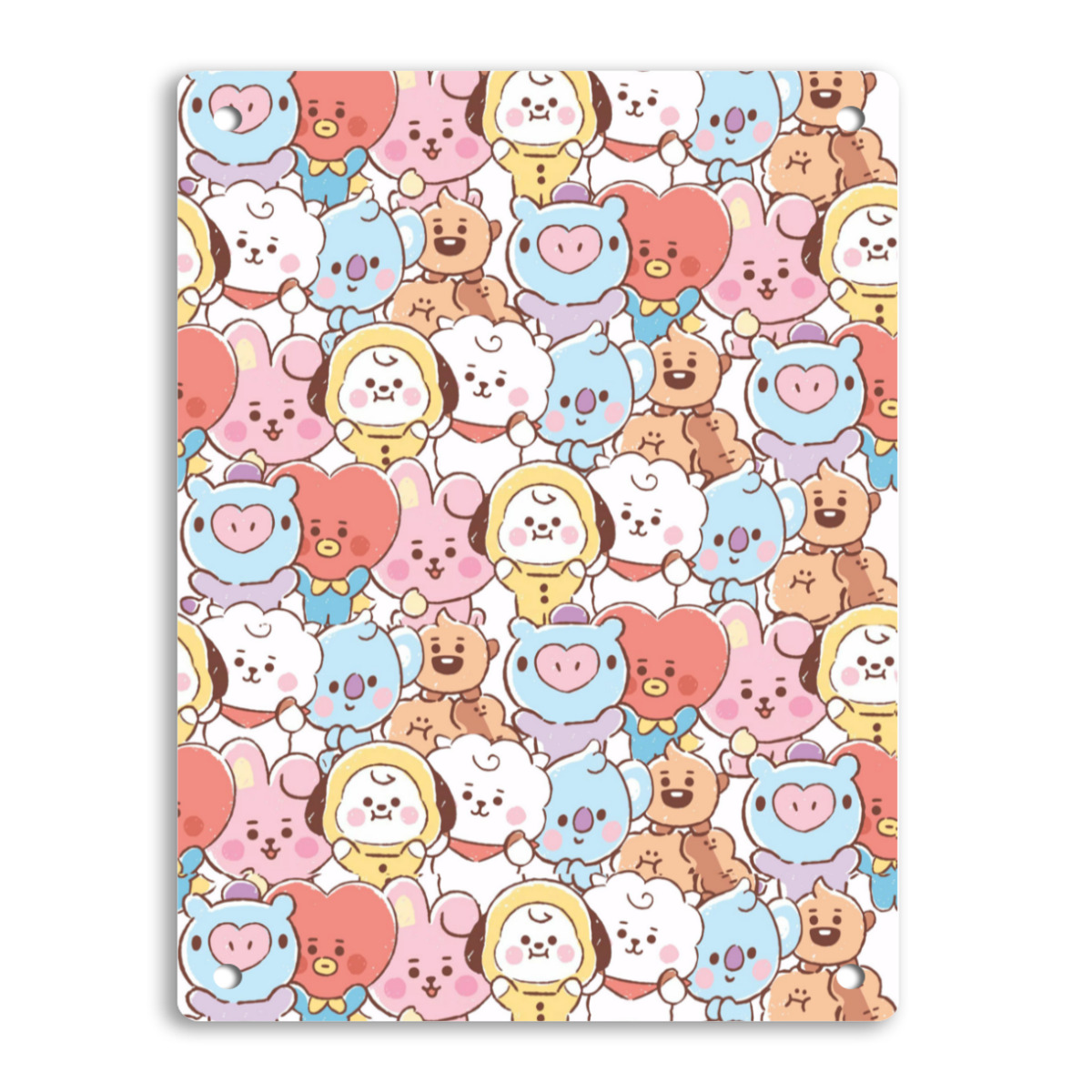 BT21 Wall Sign - Cartoon Aluminum Poster 12 X 15 Inch Home Bar Wall ...