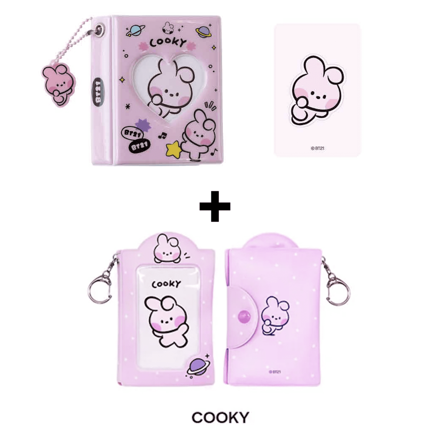 BT21 minini Photo Binder + Photocard Holder SET - COOKY - Walmart.com
