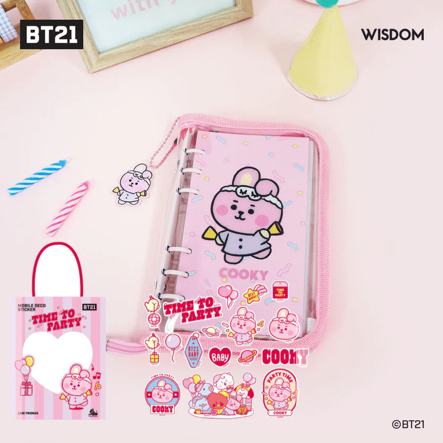 BT21 minini Retro Diary + Mobile Deco Sticker SET - COOKY - Walmart.com