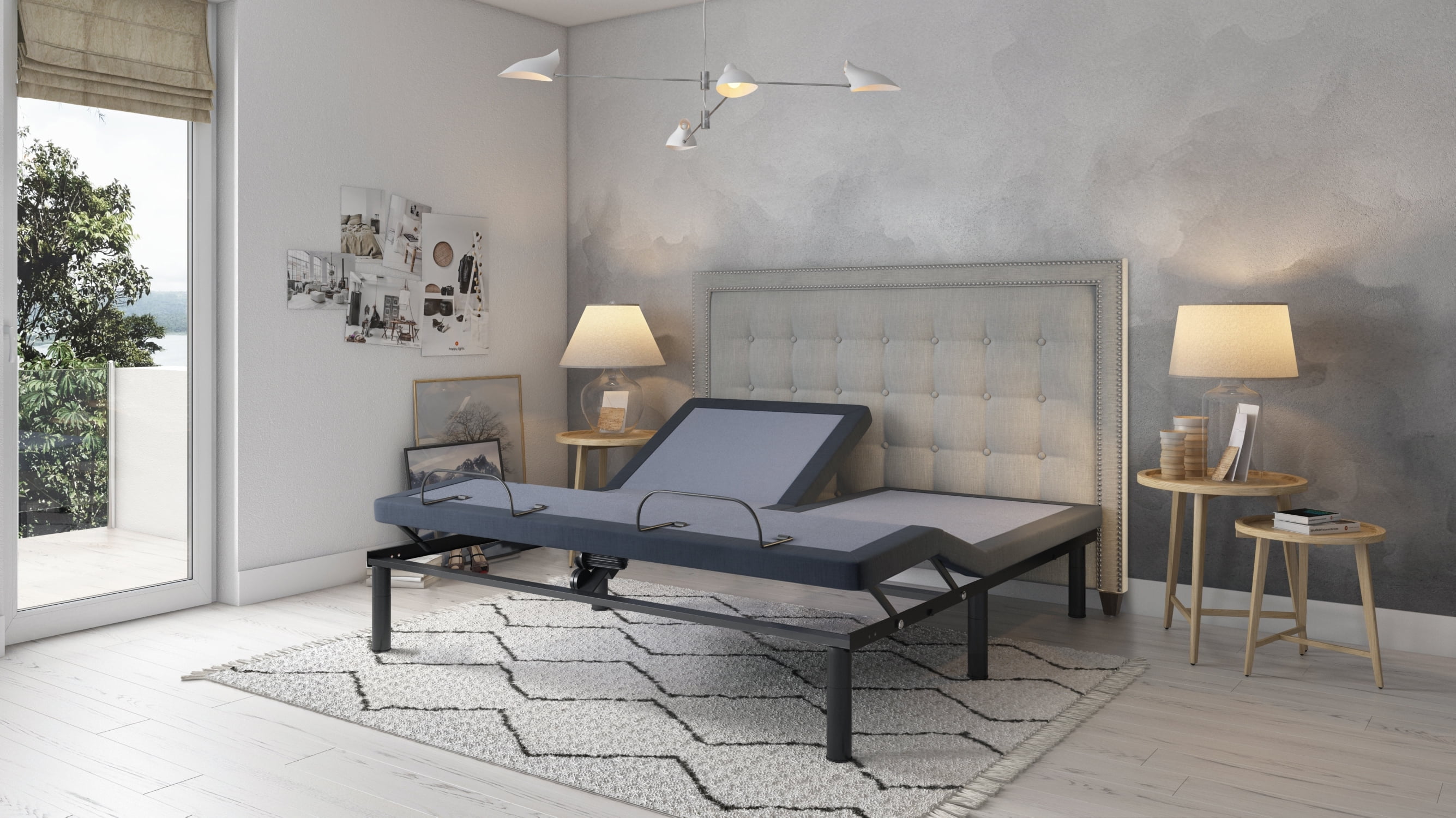 BT3000 Split Top Queen Adjustable Bed Base With Head and Foot Position ...