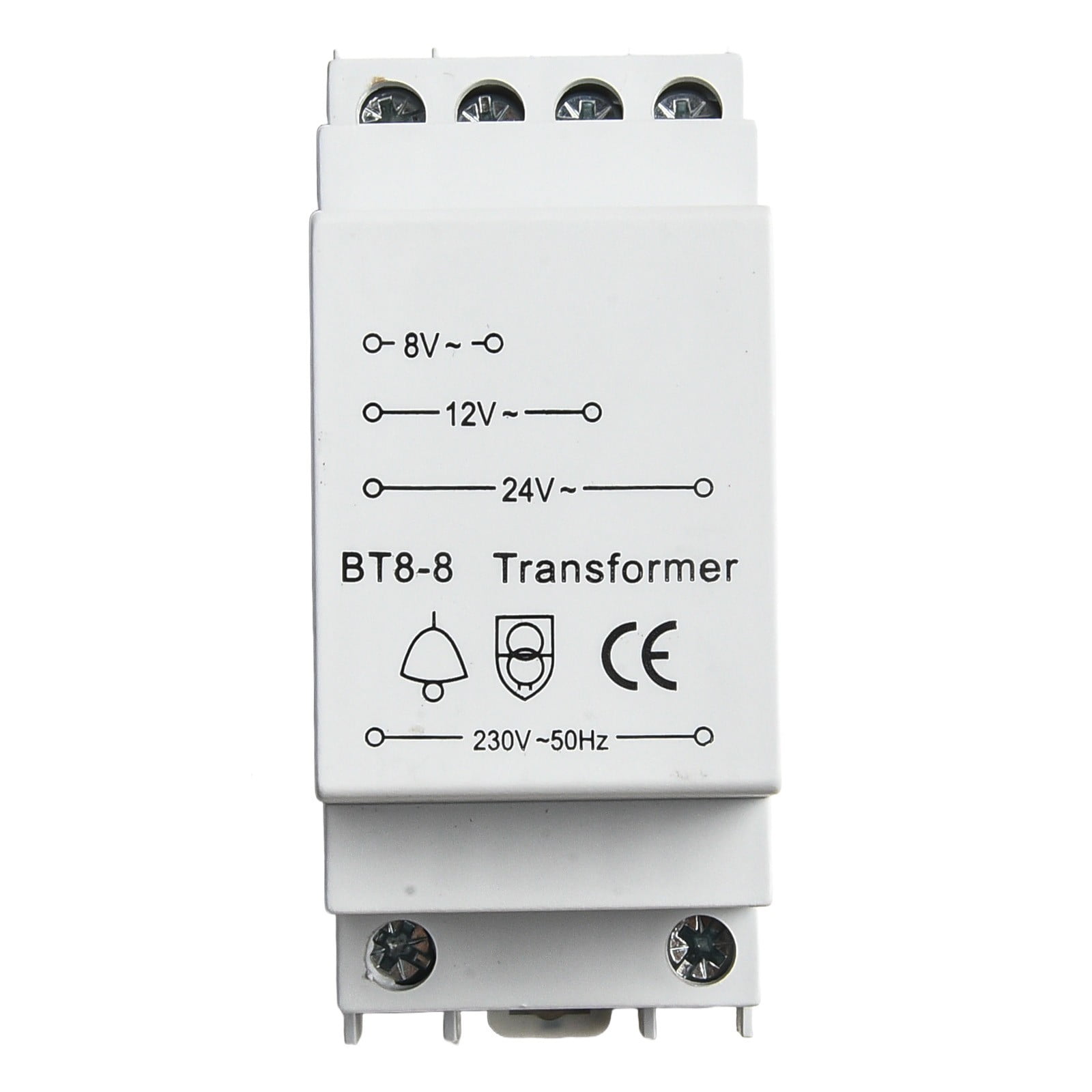 Bt8-8 Doorbell Transformer 230V Input Output 8V/12V/24V For Wired Doorbell/Chime - Walmart.com