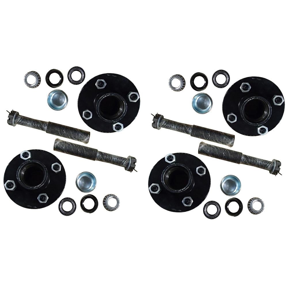 BT8 Qty 4: Trailer Axle Hub Kit Fits Universal Products - Walmart.com