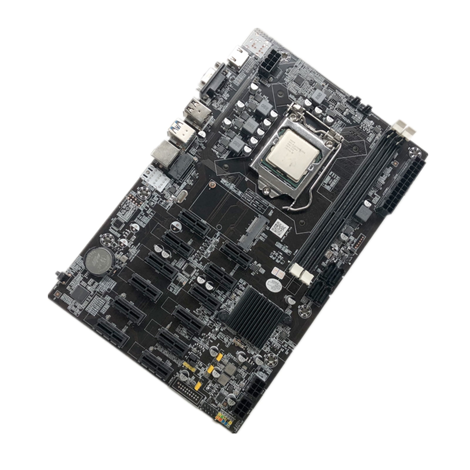BTC Motherboard B75 BTC CPU Miner Motherboard DDR3 12 PCI-E Graphics ...