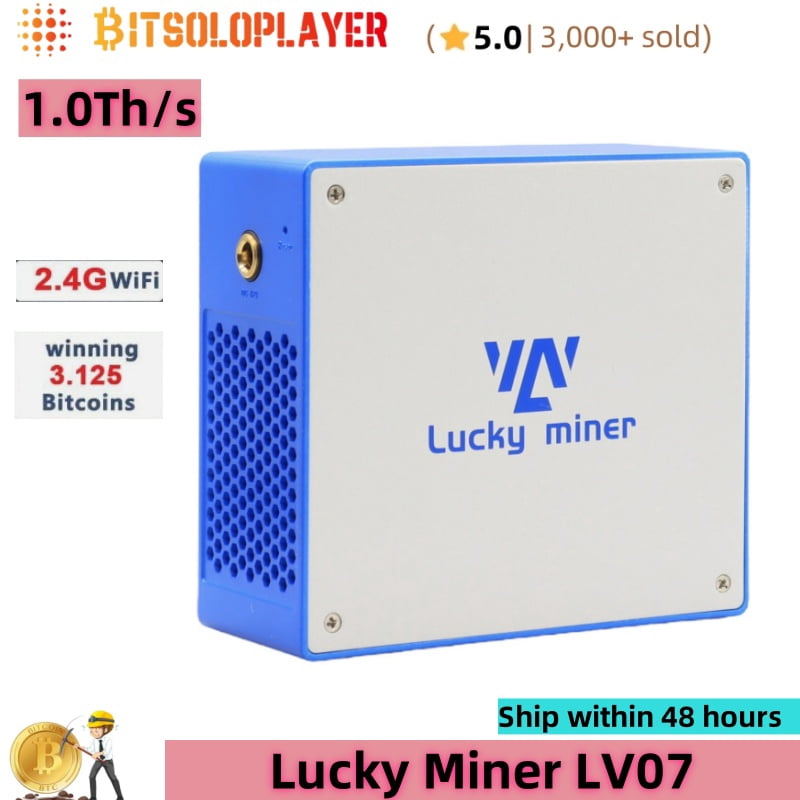 BTC Solo Miner Lucky Miner LV07 ASIC Mining 1Th/s BTC BCH BSV DGB ...
