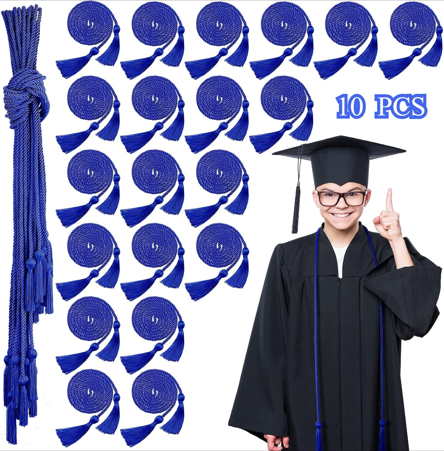 BTEPSGA 10 Pieces Graduation Cords Bulk Graduation Tassel Honor Cords ...