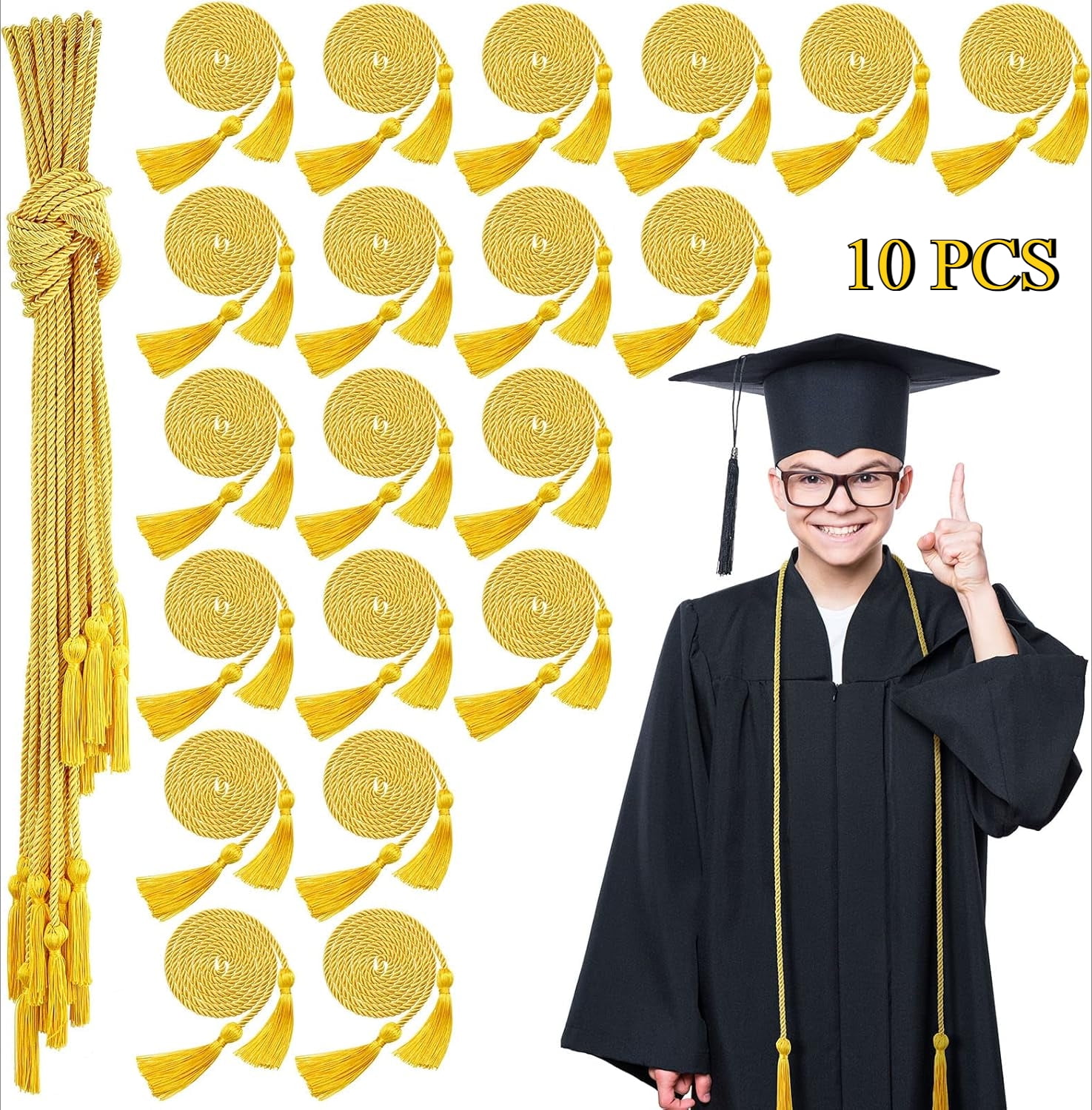 BTEPSGA 10 Pieces Graduation Cords Bulk Graduation Tassel Honor Cords ...