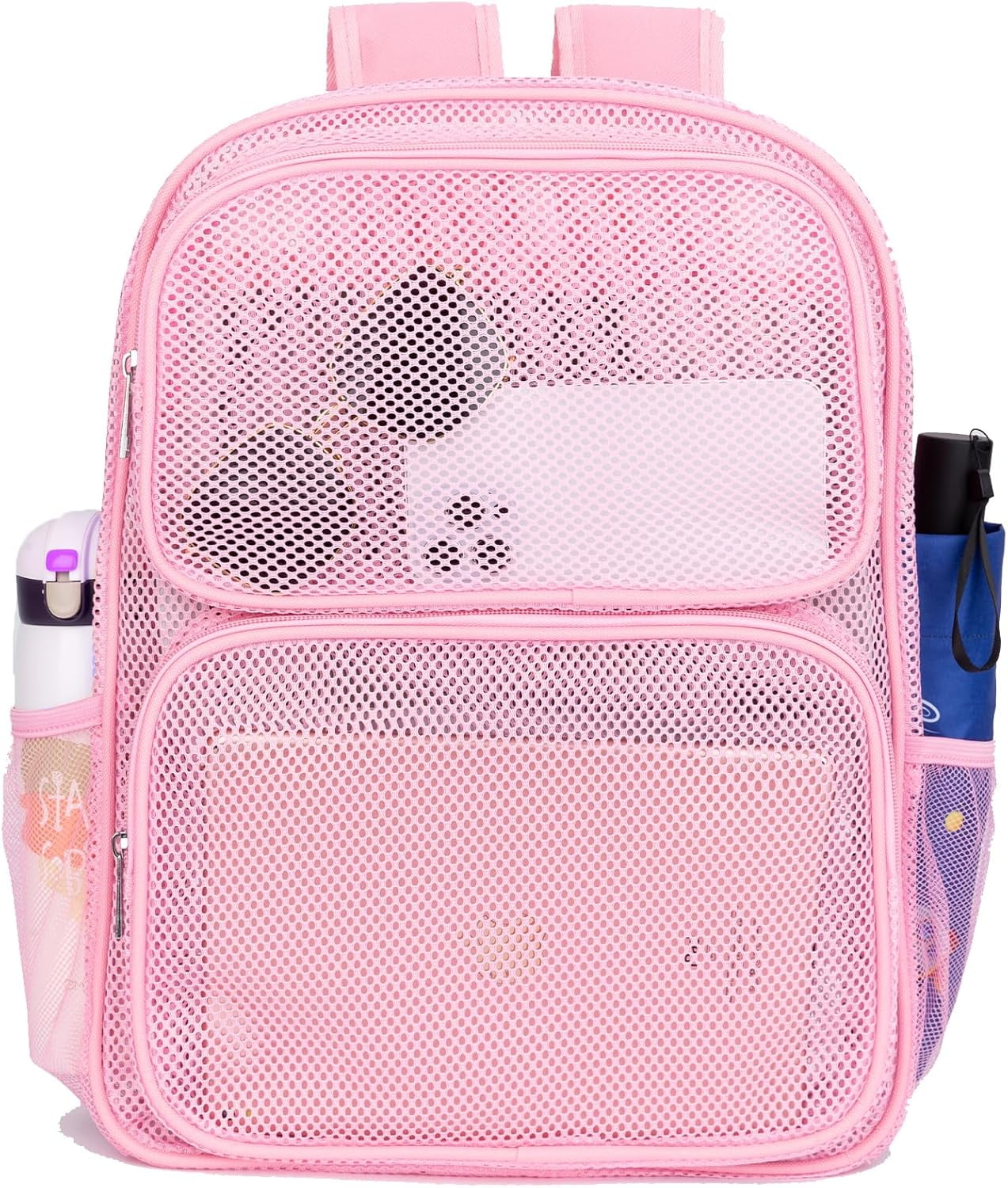 BTEPSGA Mesh Backpack for School Heavy Duty Mesh Book bag Mesh See ...