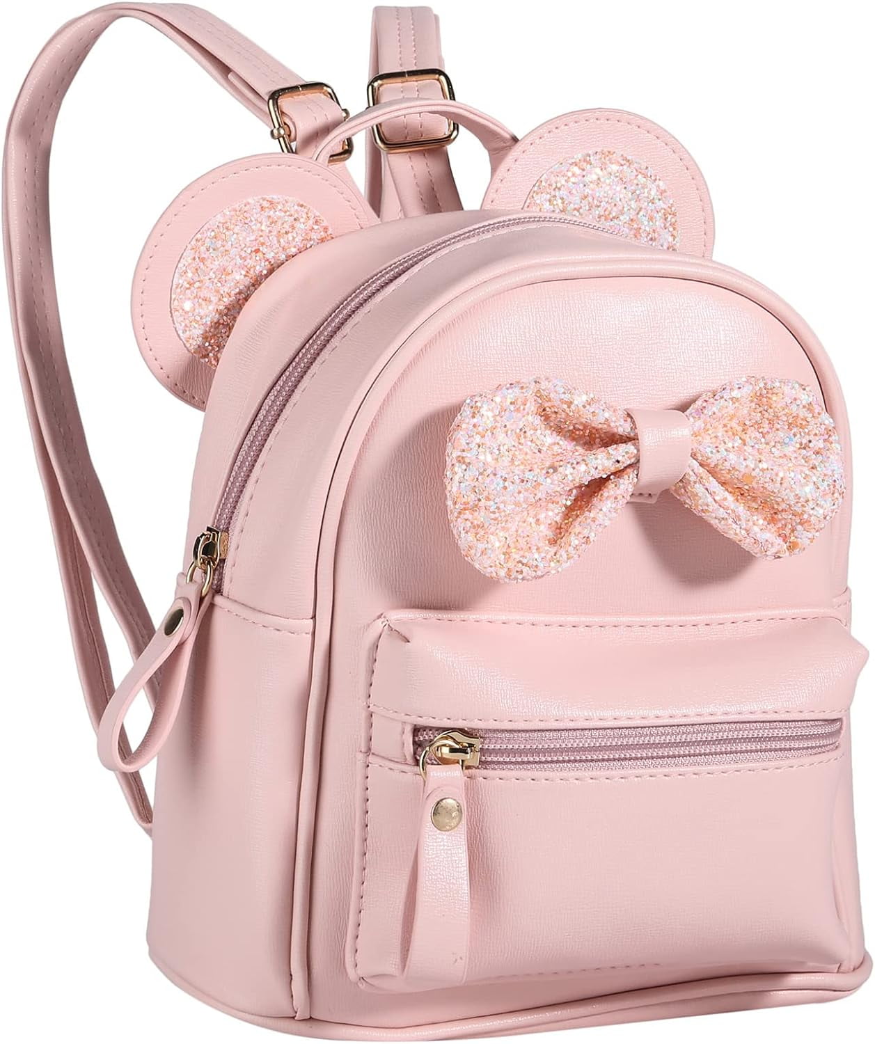 BTEPSGA Mini Leather Backpack Sequin Bow Mouse Ears Cute Backpack Small ...