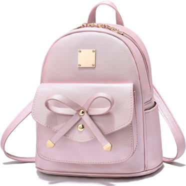 Claire's Small Blush Pink Backpack with Gemstones, Front Zipper Pocket ...