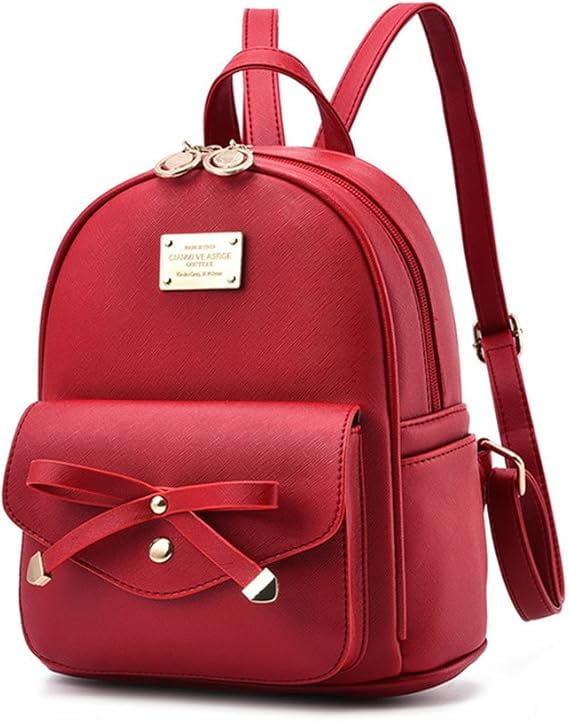 BTEPSGA PU Leather Mini Backpack Purse Cute Bowknot Fashion Small ...