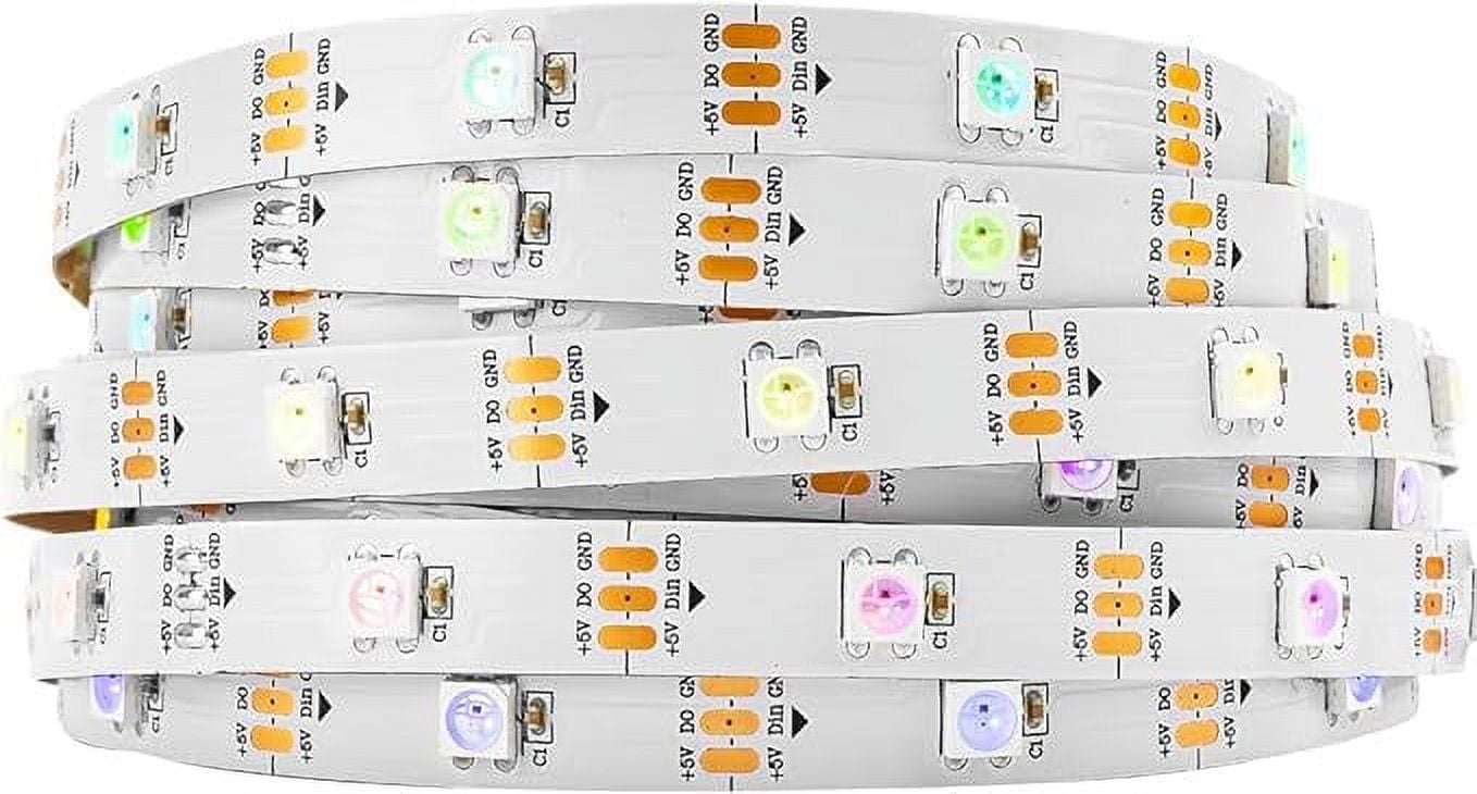 BTF-LIGHTING WS2812B RGB 5050SMD Individual Addressable 16.4FT 30Pixels ...