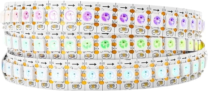 BTF-LIGHTING WS2812B RGB 5050SMD Individual Addressable 3.3FT 144(2X72 ...